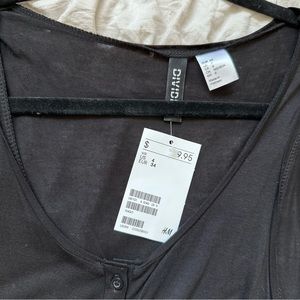 H&M | Tops | Nwt Black Tank With Button Detailing | Poshmark